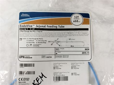 Boston Scientific 6634 Endovive Jejunal Feeding Tube 12f X 68cm