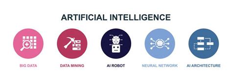 Big Data Mining Ai Robot Neural Network Royalty Free Vector