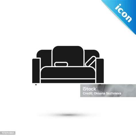 黑色 Sofa 圖示隔離在白色背景上 向量插圖向量圖形及更多住宅房間圖片 住宅房間 傢俱 咕臣 Istock