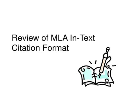PPT Review Of MLA In Text Citation Format PowerPoint Presentation Free Download ID