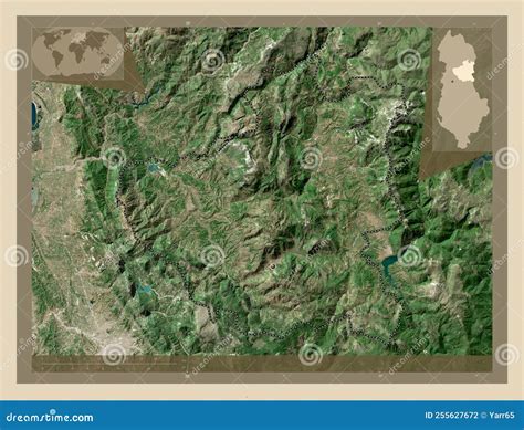 Diber Albania High Res Satellite Capital Stock Illustration