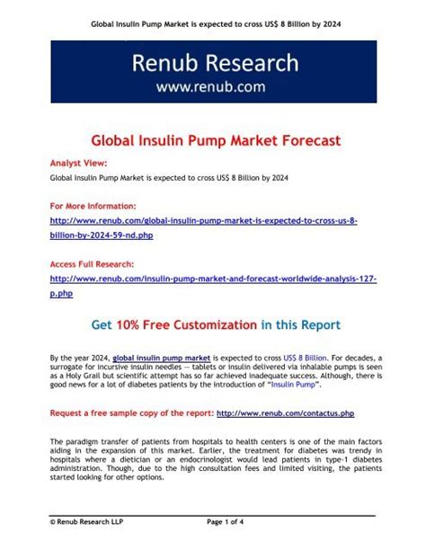 Global Insulin Pump Market Is Expected To Cross US 8 Billion By 2024