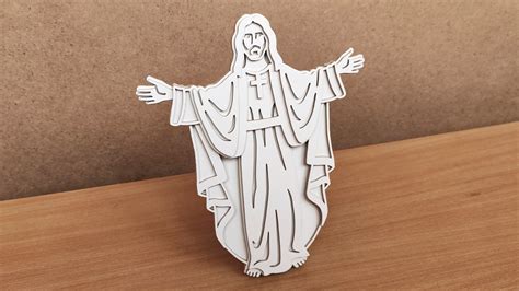 C167 Jesus Scroll Saw Pattern Pdf Dxf Svg Eps Etsy