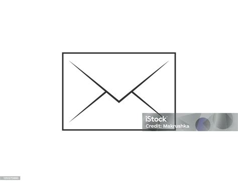 透明な背景にメールアイコン投稿メッセージシンボルメールの郵送アイコンアウトライン文字ベクトルシンプルなフラットデザインでメールボックスのサイン