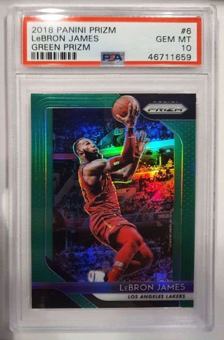 2018 Panini Prizm LeBron James 6 Green Prizm PSA 10 Catawiki