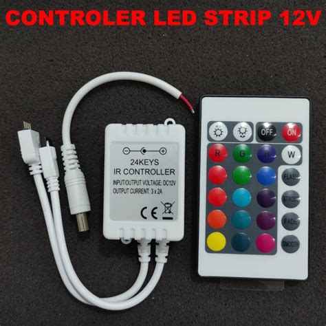 Remote Controller RGB Led Strip Modul 12V Flexible IR Infrared Lazada Indonesia