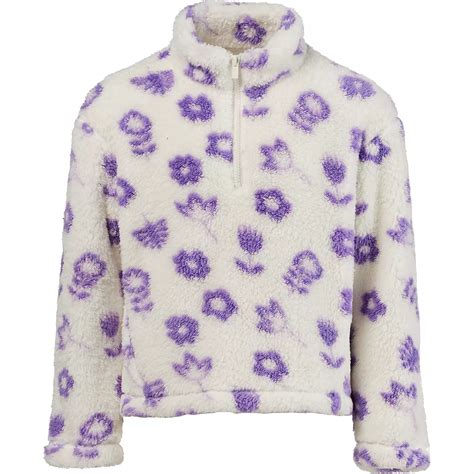 Bcg Girls Printed Sherpa 14 Zip Sweatshirt Academy