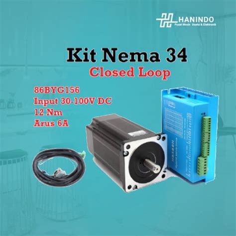 Jual Motor Stepper Nema 34 Closed Loop 12nm Servo Hbs86h Hybrid 6a