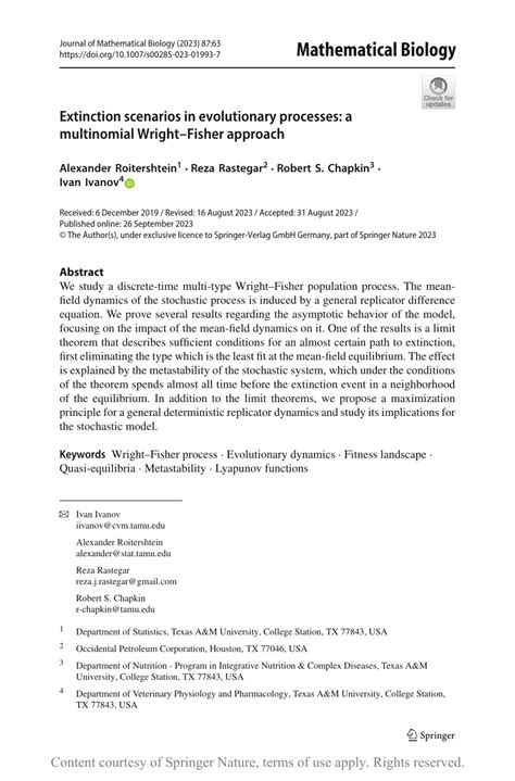 Extinction Scenarios In Evolutionary Processes A Multinomial Wright