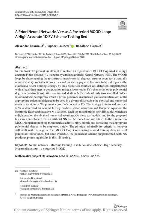 a priori neural networks versus a posteriori mood loop a high accurate