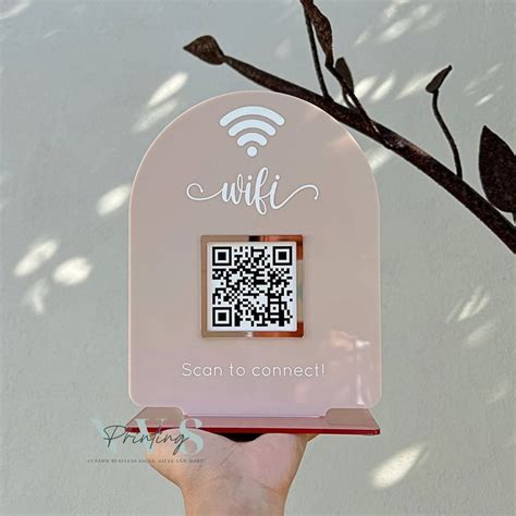 Wifi Sign Wifi Password Sign Wifi QR Code Plaque House Sign Salon Sign Wifi Password Plaque