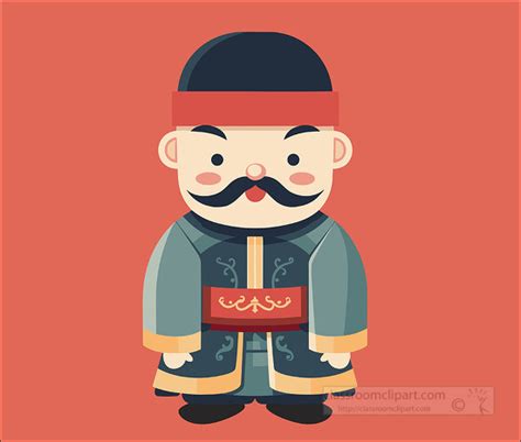 Chinese Emperor Cartoon Chinese Emperor Illustration Vector Images
