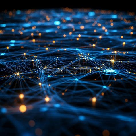 Abstract Network Connection Global Data Flow Digital Technology Background Stock Illustration