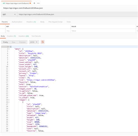 imgur get request data filled with backslashes redditdev