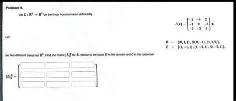 Solved Let L R R Be The Linear Transformation Defined By Chegg