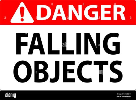 Danger Sign Falling Objects Stock Vector Image And Art Alamy
