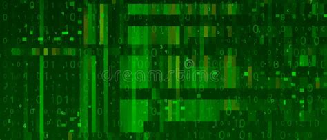 Abstract Futuristic Cyberspace With Binary Code Matrix Background
