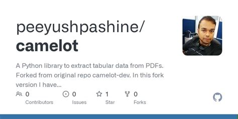 Peeyush Pashine On Linkedin Github Peeyushpashinecamelot A Python Library To Extract
