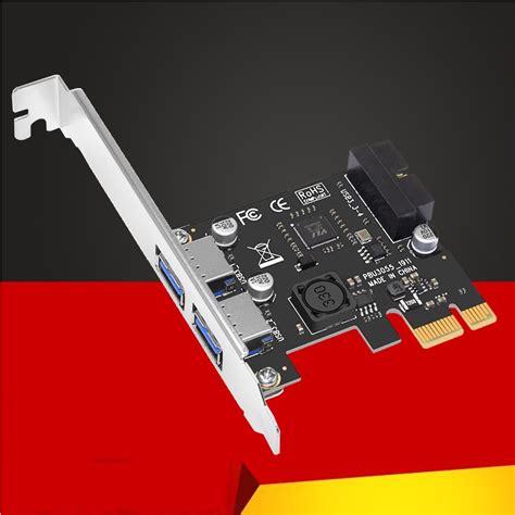 Usb 3 0 Pci E Expansion Card Adapter 2 Port Usb3 0 Hub Internal 19pin