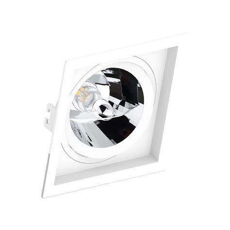 SPOT DE EMBUTIR FACE RECUADO QUADRADO AR111 17X17X3 5CM TERMOPLÁSTICO