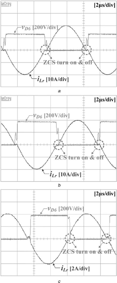 Experimental Waveforms Showing Diode Voltage And Current Waveforms Of