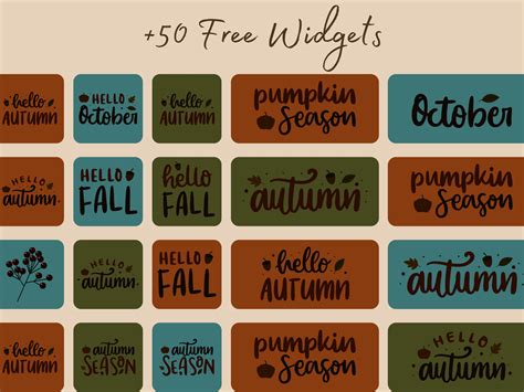 Fall Hand Drawn BLACK Ios16 App Icons Bundle Ios14 App Covers Fall