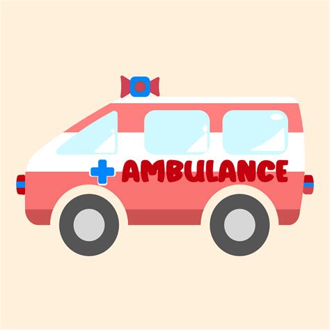 Ambulance Emergency Car In Flat Vector Illustration Design 24079841