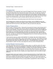 Kaggle Student Sample 1 Docx Individual Project Student Name XXX