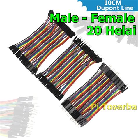 Jual Dupont Cable Wire 10cm Male To Female Kabel Jumper 20 Helai Shopee Indonesia
