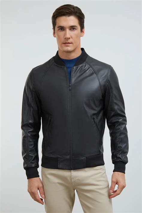 Кожаный бомбер Urban Fashion For Men 682262003 цены в Москве, купить ...
