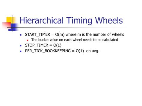 Ppt Hashed And Hierarchical Timing Wheels Powerpoint Presentation