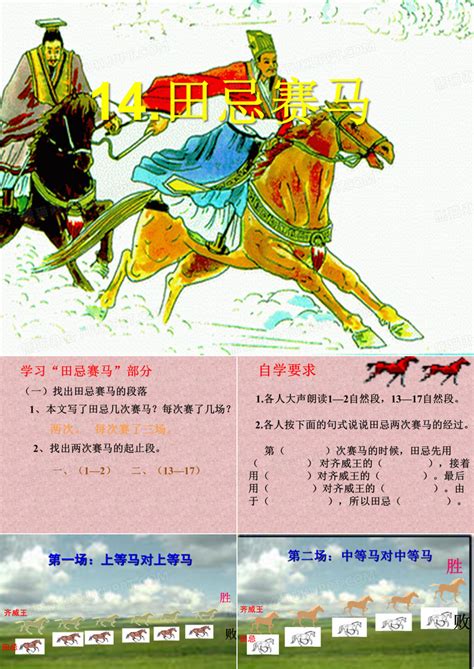田忌赛马课件ppt模板下载编号qkgxaezq熊猫办公