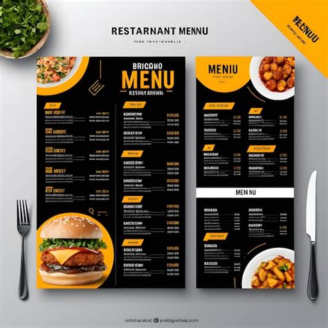 Modern Restaurant Food Menu Template Design And Restaurent Menu Premium Ai Generated Image