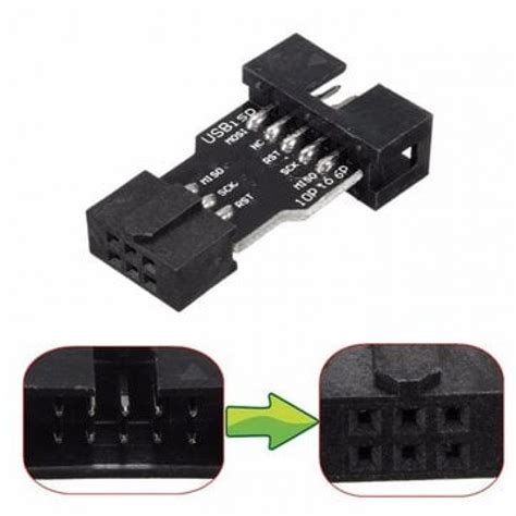 Avr Isp 10 Pin To 6 Pin Adapter Board Buy Online At Low Price In India