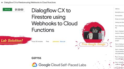 dialogflow cx to firestore using webhooks to cloud functions lab