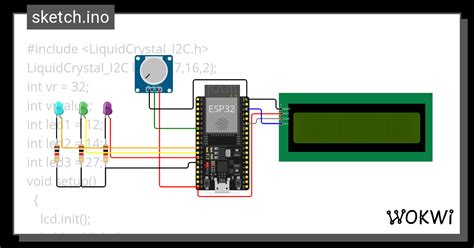 งานที่ 1lcd รพีภัทร์ เลขที่27 wokwi esp32 stm32 arduino simulator