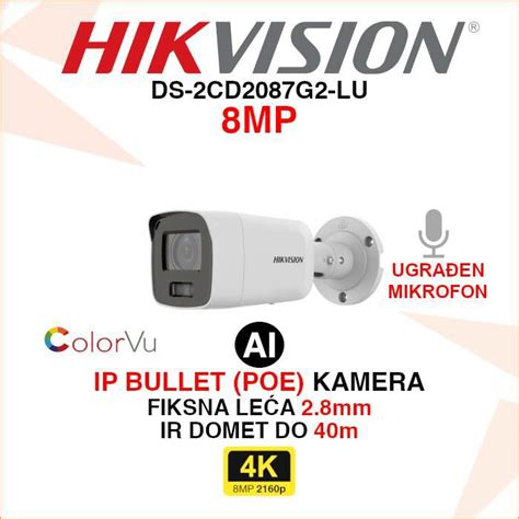 Hikvision 4K ColorVu IP kamera DS-2CD2087G2-LU - Genius