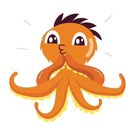 Cartoon Style Mascot Of Octopus Kissing 52443329 Vector Art At Vecteezy