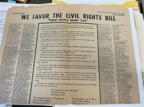 Civil Rights Bill St Pauls Umc