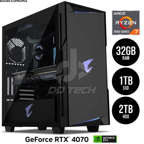 Computadora Pride Gaming Aorus Pc Crow Nvidia® Geforce Rtx™ 4070 Ti