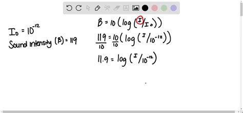 solved given that io 10 12 watts meter 2 what is the intensity