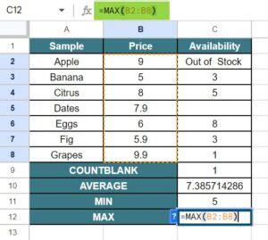 Basic Google Sheets Formulas Top Formulas And Functions