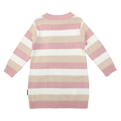 Korango A Line Striped Knit Dress Tapioca Stripe Size 8y The