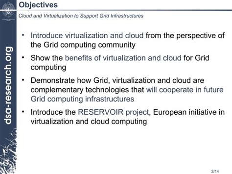 Cloud And Virtualization To Support Grid Infrastructures PPT