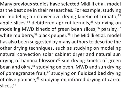 Drying Constants And Coefficients Of Different Models For All Mw Power Download Scientific