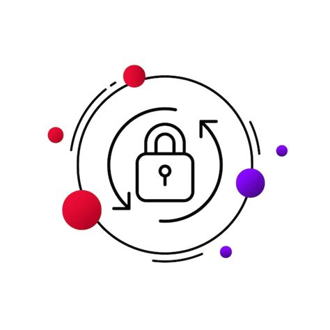 Premium Vector Lock With Circular Arrows Line Icon Privacy Unlock Pin