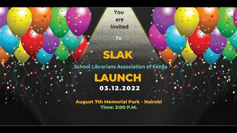 School Librarians Association Of Kenya Launch Invitation Youtube
