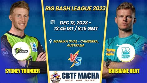 Bbl 2023 2024 Match 6 Thu Vs Hea Match Prediction Who Will Win