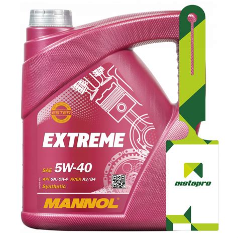 Olej Syntetyczny Mannol Extreme 5w40 5l Acea A3 B4 0000540554056 Za 99