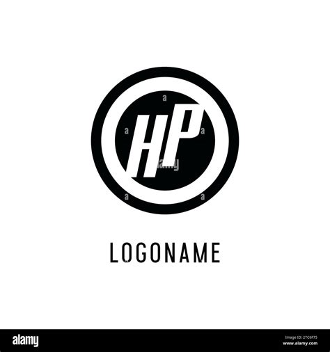 Initial Hp Logo Concentric Circle Line Clean And Simple Monogram Logo
